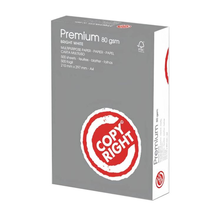 Rame Papier Copy Right A4 80g – 500 Feuilles Blanc