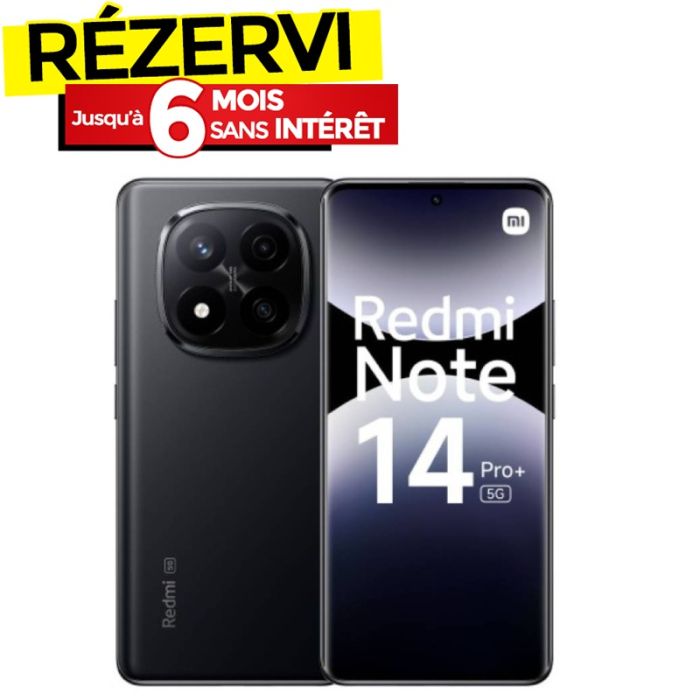 Smartphone Xiaomi Redmi Note 14 Pro Plus 5G 12Go 512Go - Midnight Black