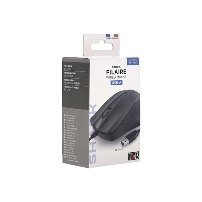 Souris Filaire TNB SHARK USB-A SROPSHARK1 - Noir