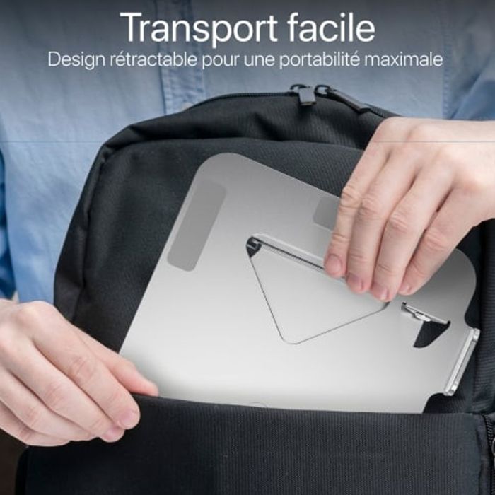 Support Pour Notebook TNB iClick Pliable - Aluminium