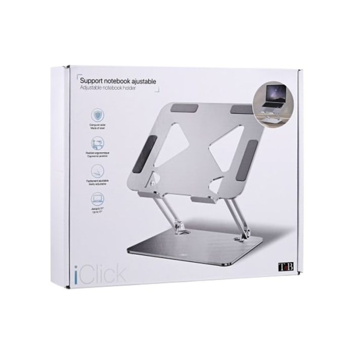 Support Pour Notebook TNB iClick Pliable - Aluminium