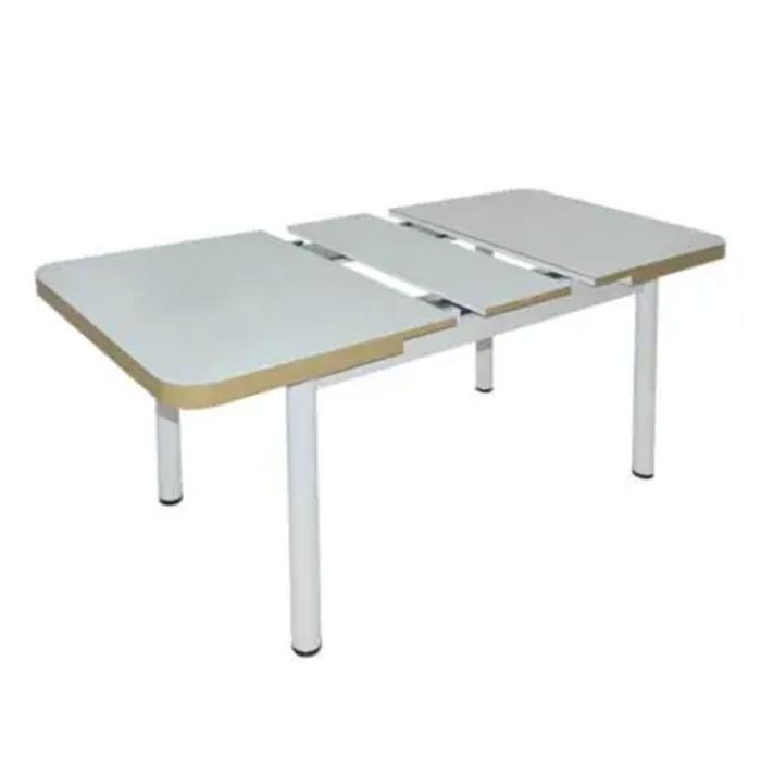 Table Extensible Tulipe SOTUFAB 130 x 160 x 80 cm - Taupe&Blanc