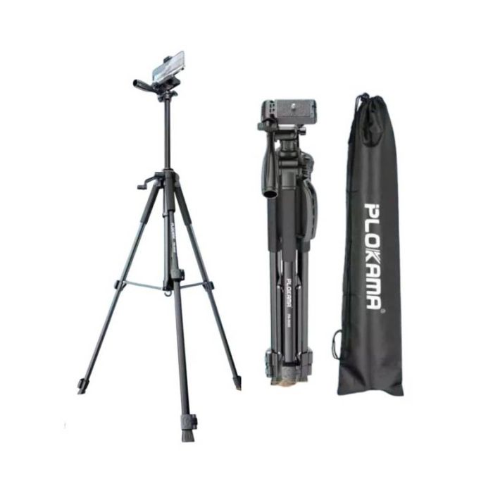 Trépied PLOKAMA PK 9990 avec Télécommande Bluetooth 180 cm - Noir