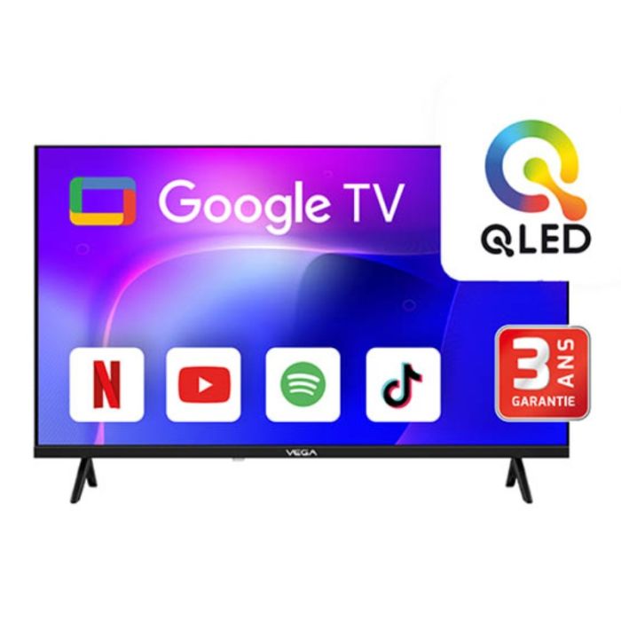 TV VEGA 55" Smart QLED 4K F55F2QBG - Android 14 & Ultra Slim