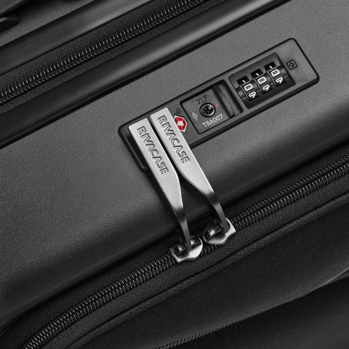 Valise cabine RIVACASE extensible ECO Hardshell 20" 34L - Noir
