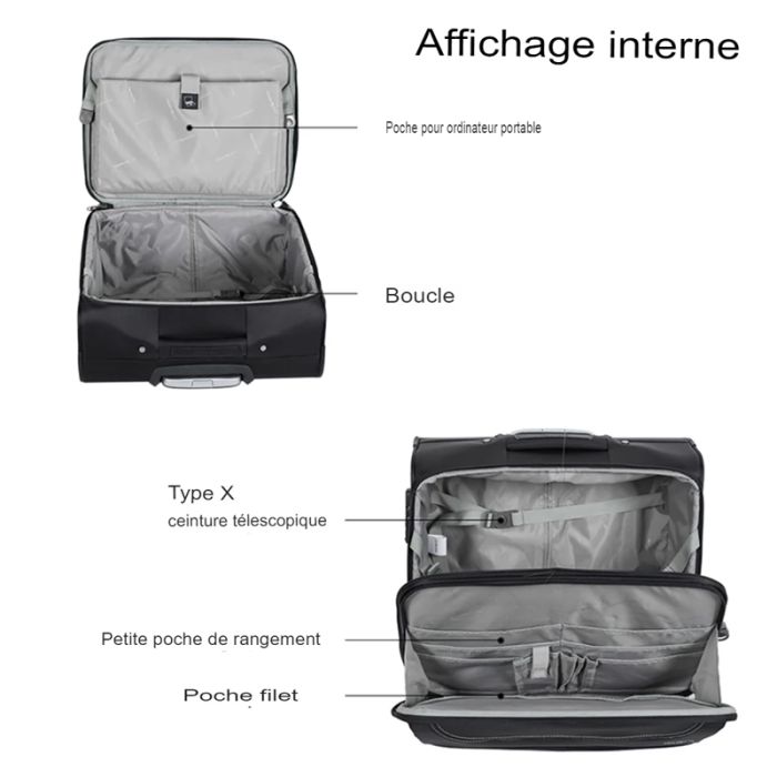 Valise HANKE H801602 Polycarbonate 16" - Noir