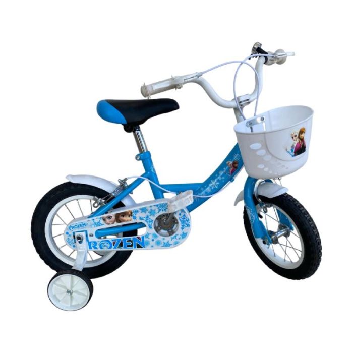 Vélo RODEO FROZEN 12" Avec Panier Pour Fille - Bleu