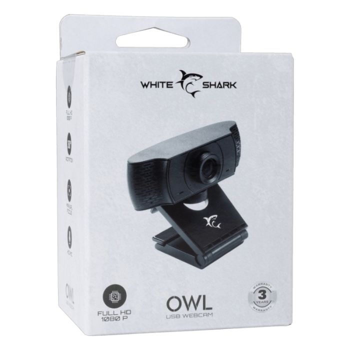 Webcam Gamer WHITE SHARK GCW 004 OWL FULL HD - Noir